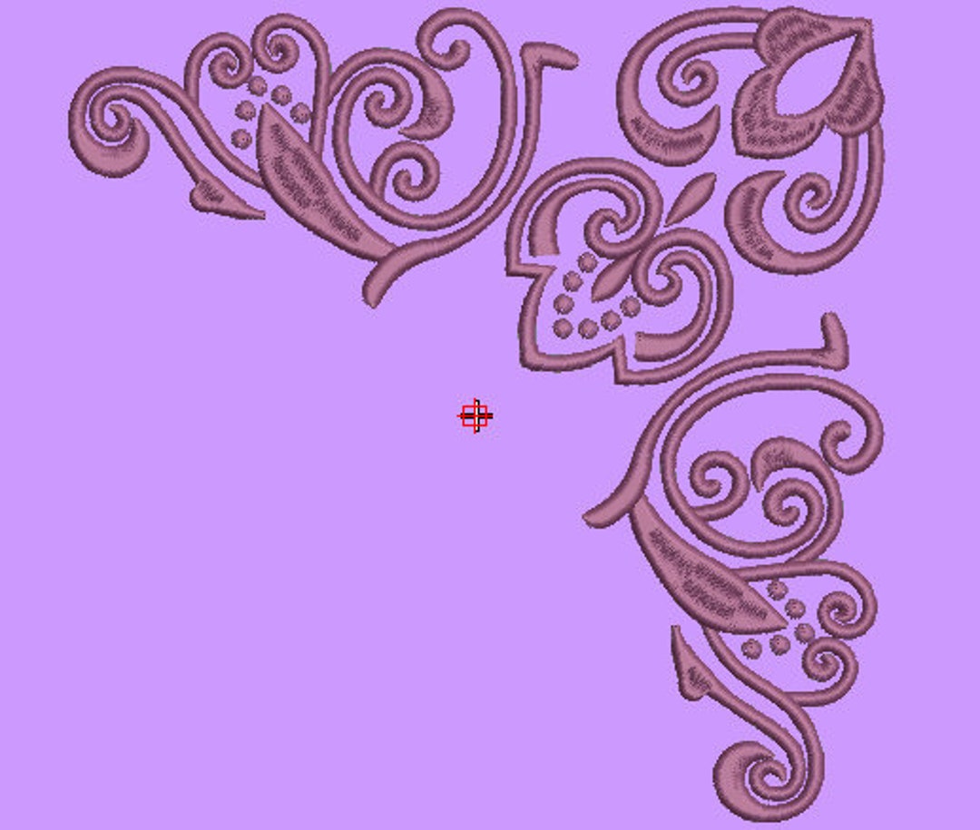 Corner Machine Embroidery Design 10 Formats. Instant Download - Etsy