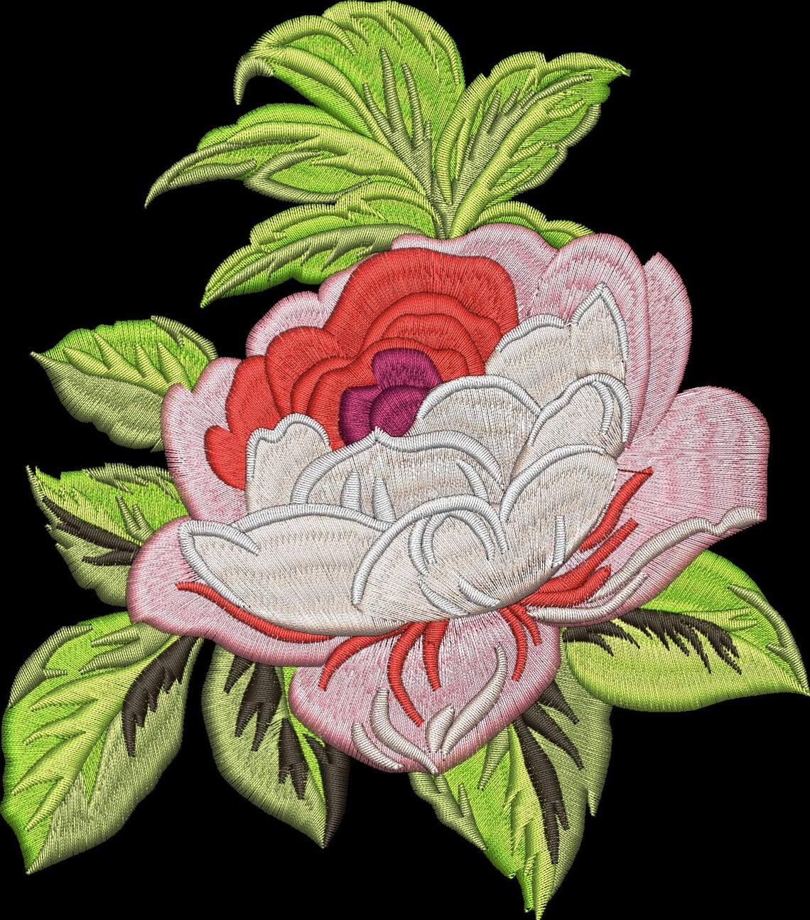 Peony Flower Machine Embroidery Design - Etsy