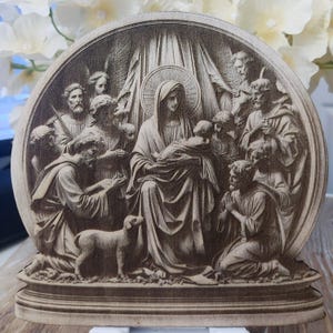Nativity Scene Laser Engraving File: Christian Artwork (digital ...