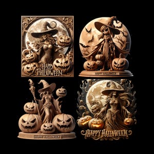 Halloween Witches Laser Engraving Bundle | 4 Unique Wicked Witches ...