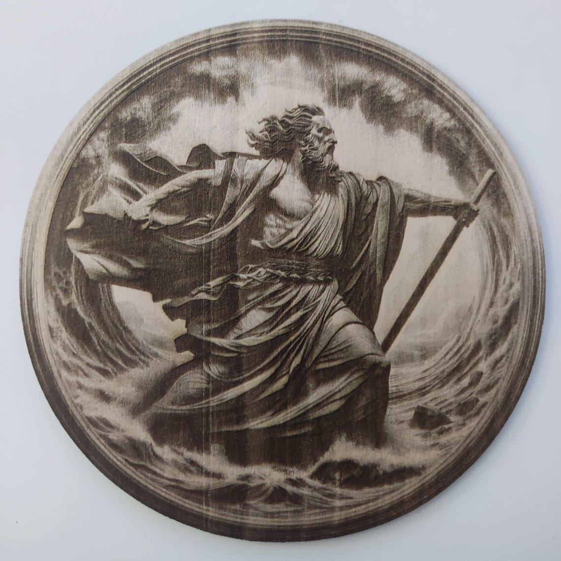 Moses Parting Red Sea Laser Engraving File: Biblical Decor (lightburn ...