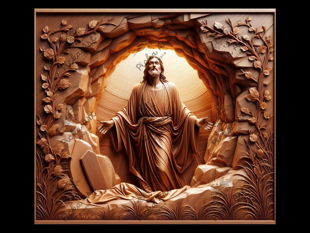 Resurrection of Jesus 3D Illusion Laser Engraving File (digital ...