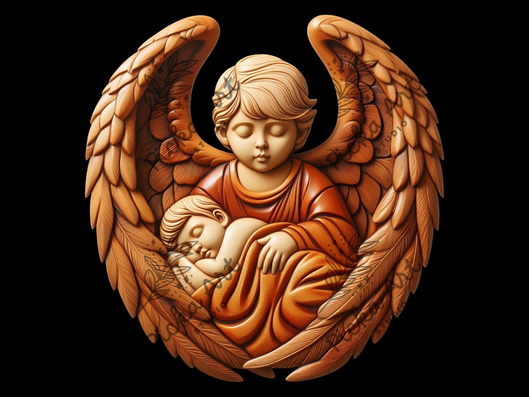 Guardian Angel Brother 3D Illusion Laser Engraving File (digital ...