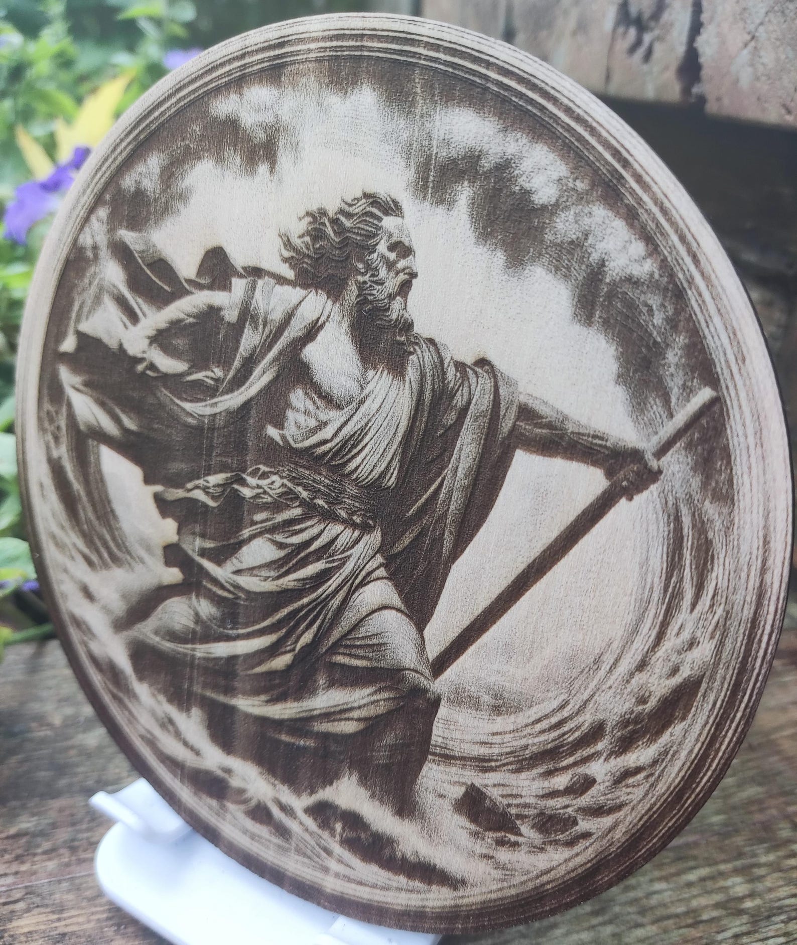 Moses Parting Red Sea Laser Engraving File: Biblical Decor (lightburn ...