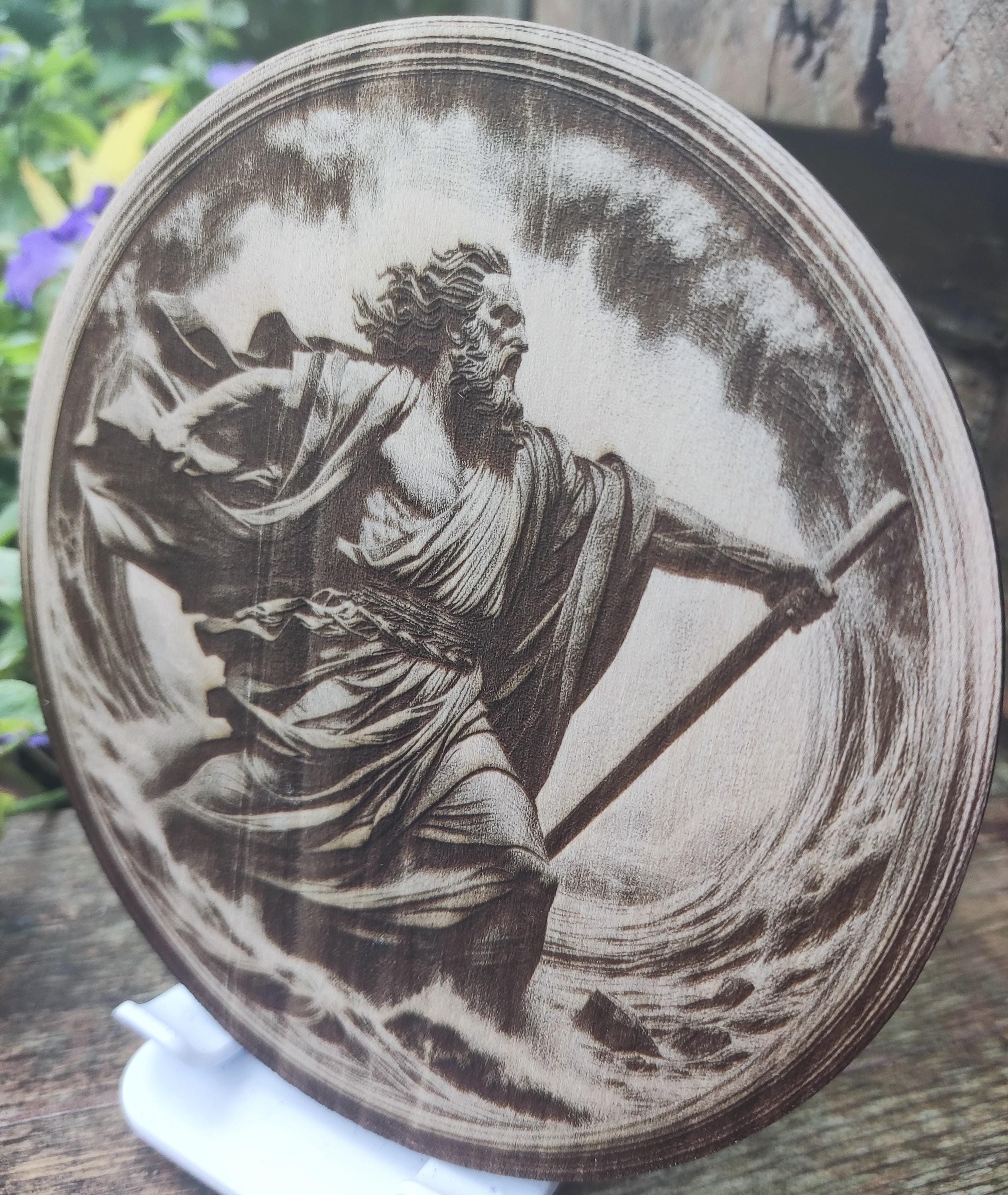 Moses Parting Red Sea Laser Engraving File: Biblical Decor (lightburn ...