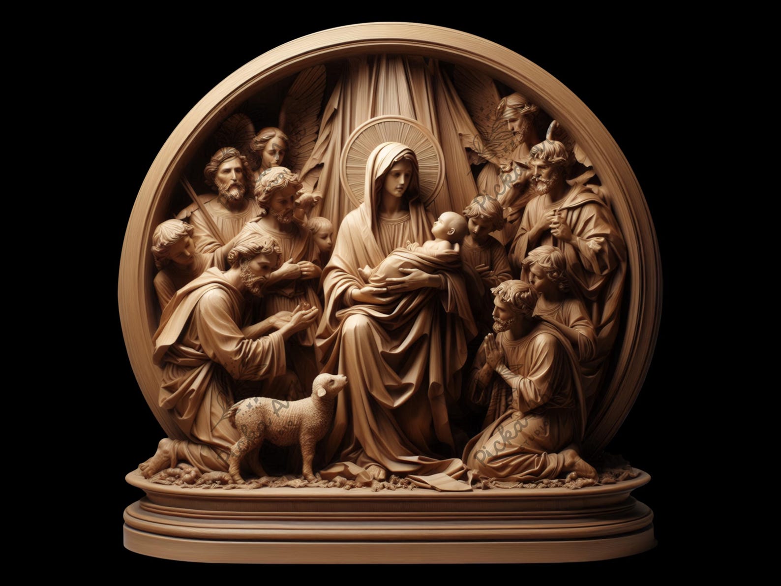 Nativity Scene Laser Engraving File: Christian Artwork (digital ...