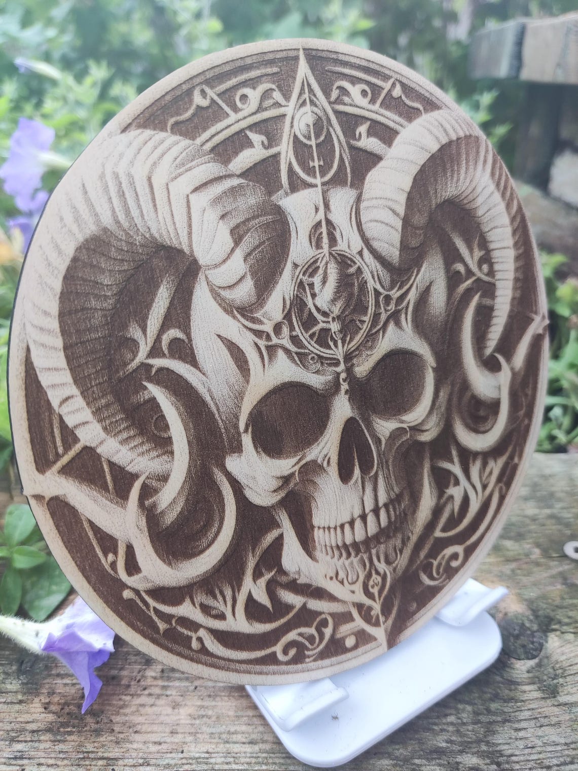 Demon Skull 3D Illusion Laser Engraving File – Gothic Digital Design ...