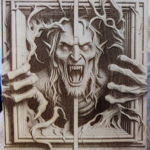 Imprisoned Monster 3D Illusion Laser Engraving File: Gothic Horror ...