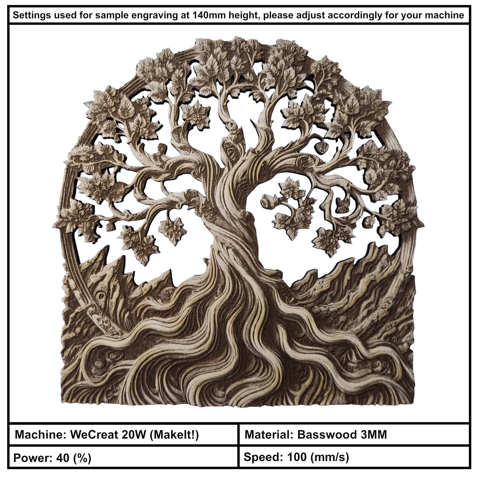 Tree of Life Laser Engraving File: Intricate Nature Pattern (digital ...