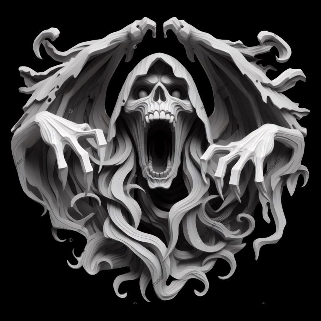Haunting Banshee Laser Engraving Design, Eerie Digital Art , Gothic ...