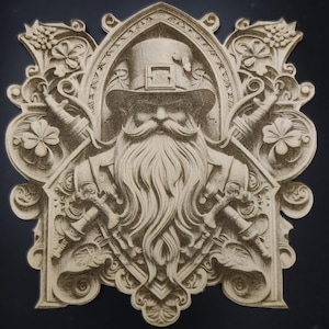 St. Patrick’s Day Engraving File | Classic Gothic Leprechaun Decor ...