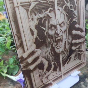 Imprisoned Monster 3D Illusion Laser Engraving File: Gothic Horror ...