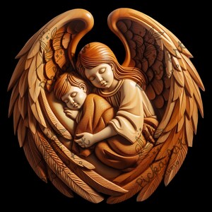 Guardian Angel 3D Illusion: Laser Engraving File (digital Download) - Etsy