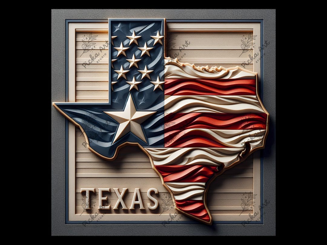 Texas State Outline US Flag Laser Engraving File (digital Download) - Etsy