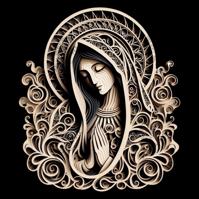 Abstract Virgin Mary - Etsy