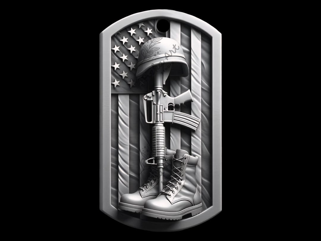 Fallen Soldier 3D Illusion Laser File: US Military Memorial (CO2, Diode ...