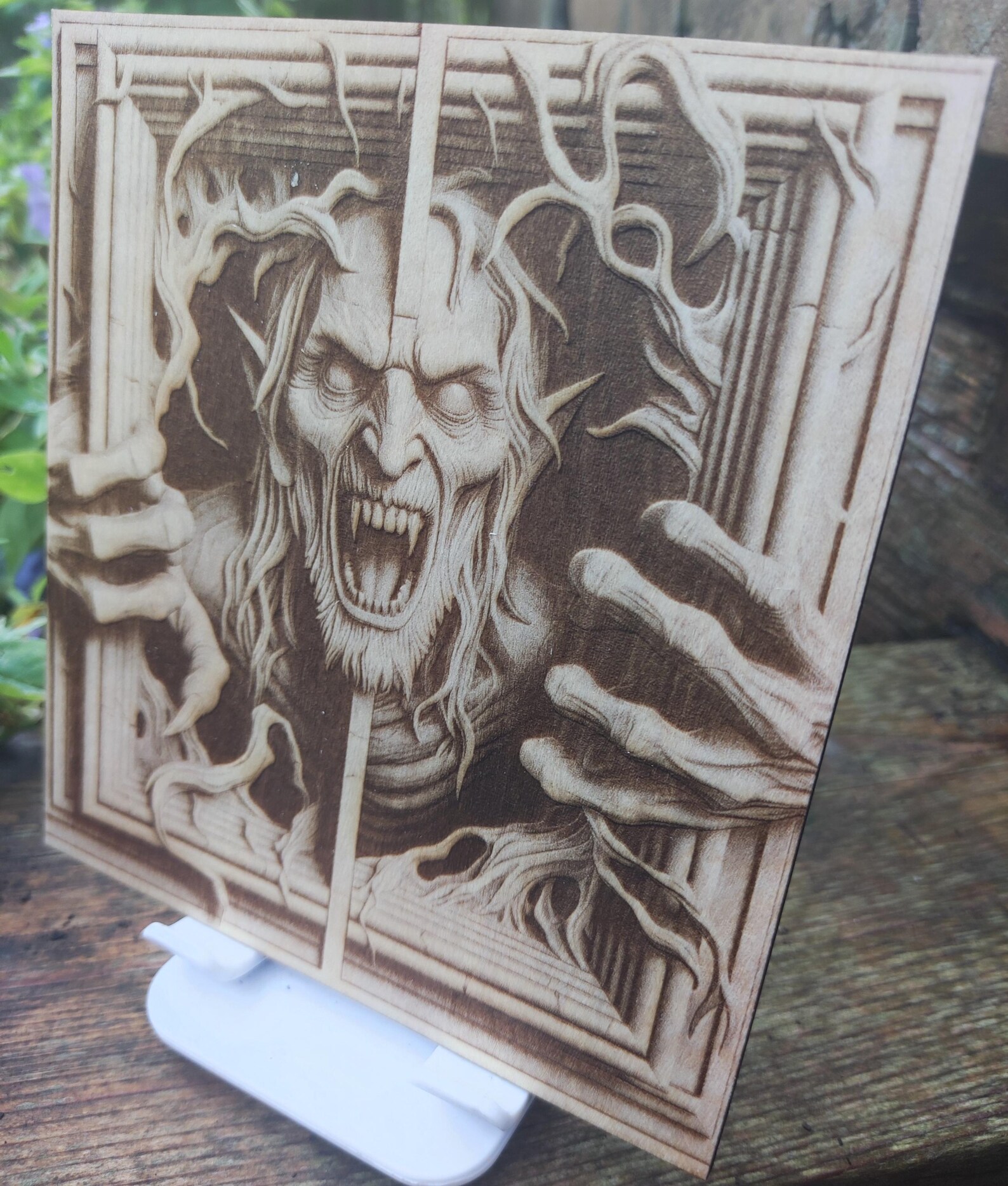 Imprisoned Monster 3D Illusion Laser Engraving File: Gothic Horror ...