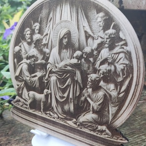 Nativity Scene Laser Engraving File: Christian Artwork (digital ...