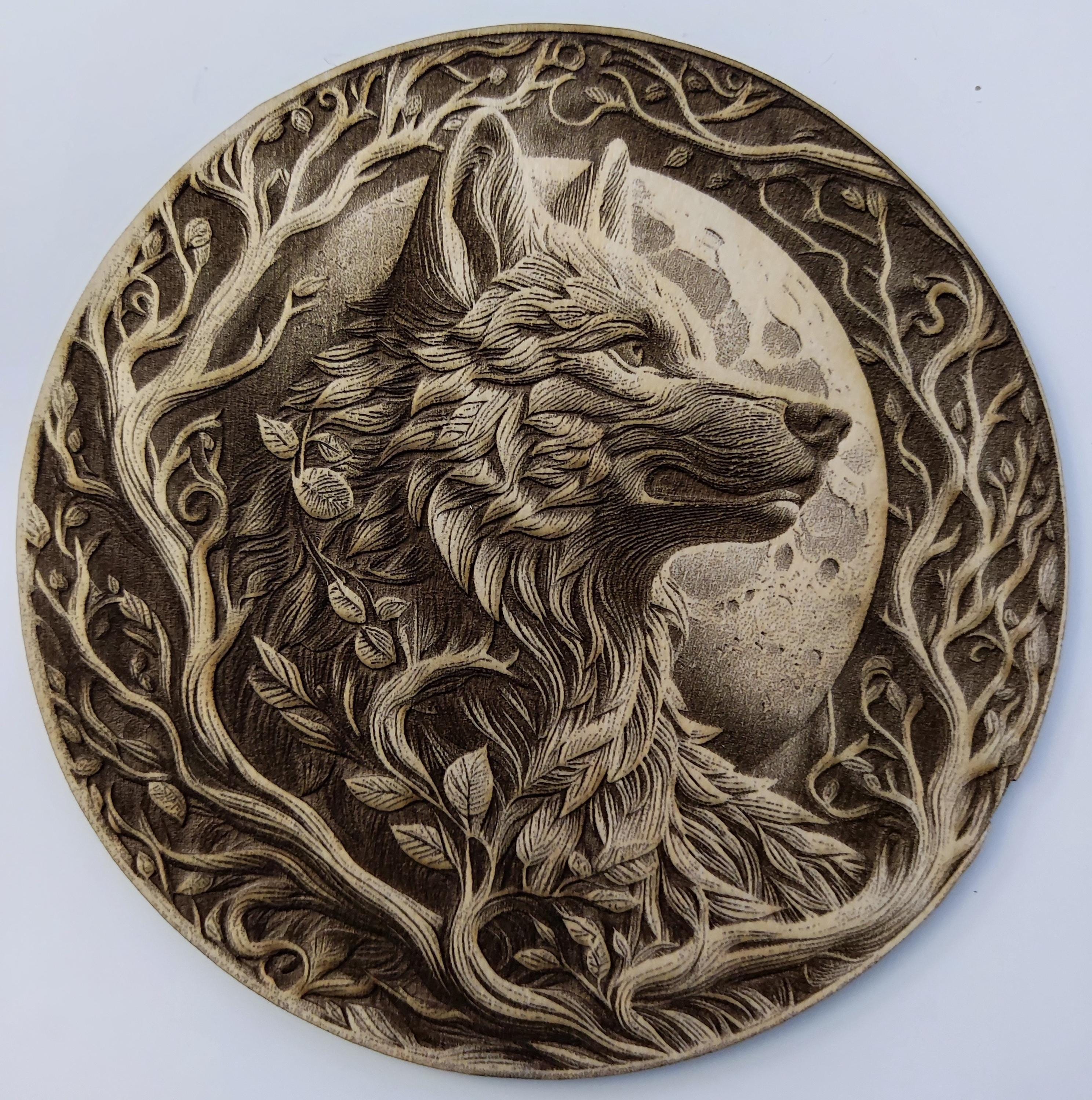 Wolf 3D Illusion Laser Engraving File: Wildlife Art (lightburn Ready ...
