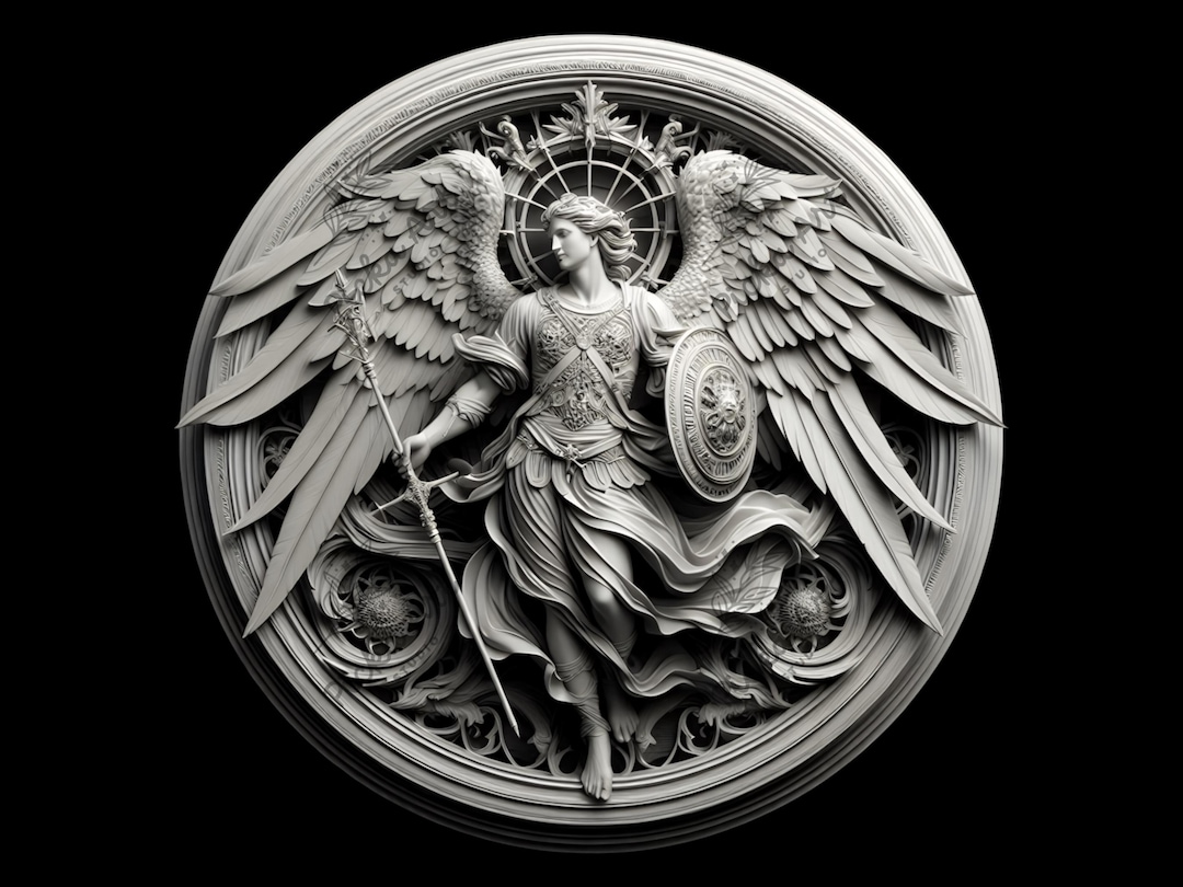 Archangel Michael 3D Illusion Laser Engraving File (digital Download ...