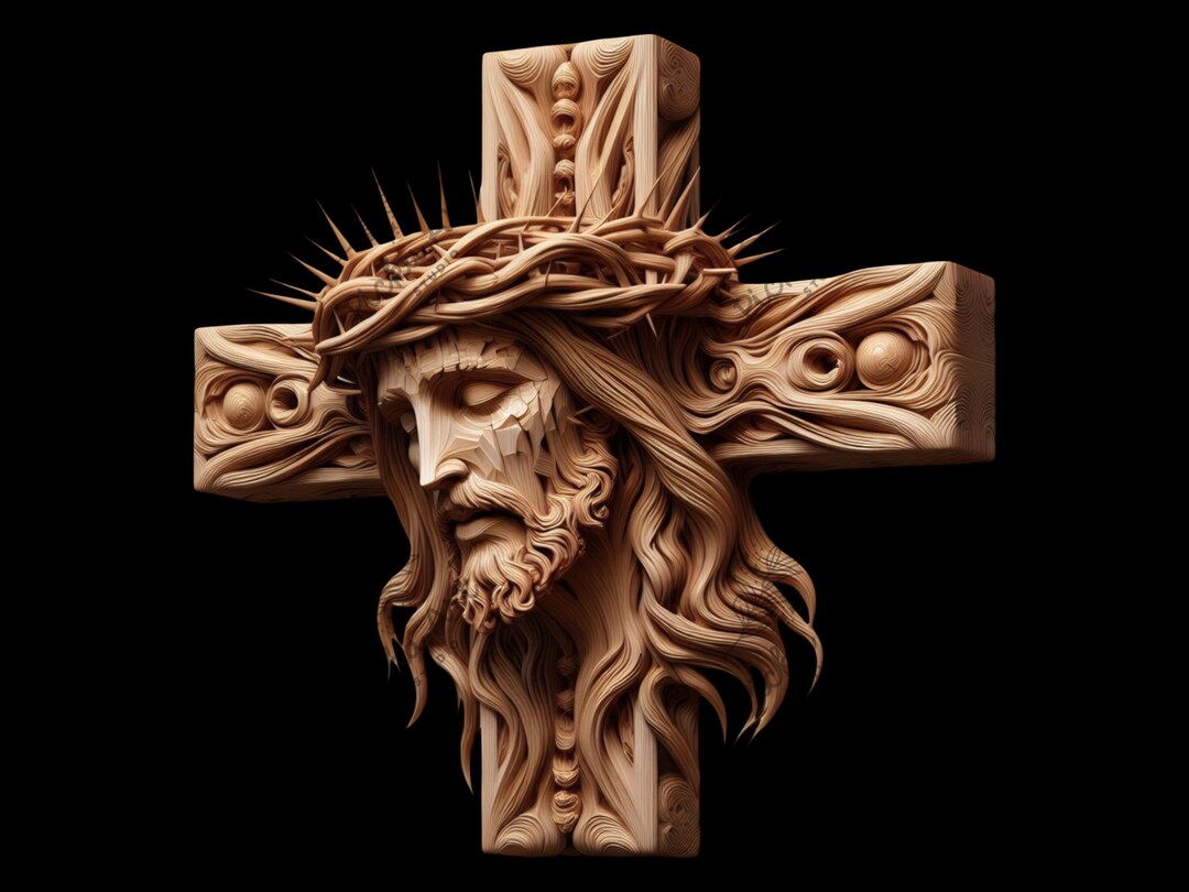 Crucifixion 3D Illusion Laser Engraving File: Christ Cross Design ...