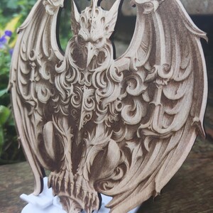 Gargoyle 3D Illusion Laser Engraving File: Gothic Guardian Artwork ...