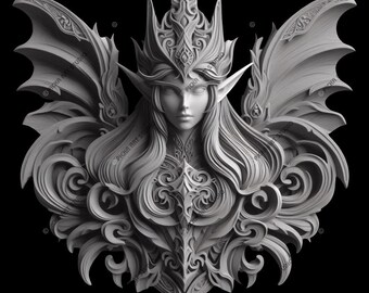 Terrifying Gargoyle Laser Engraving Design Gothic Horror Design for ...