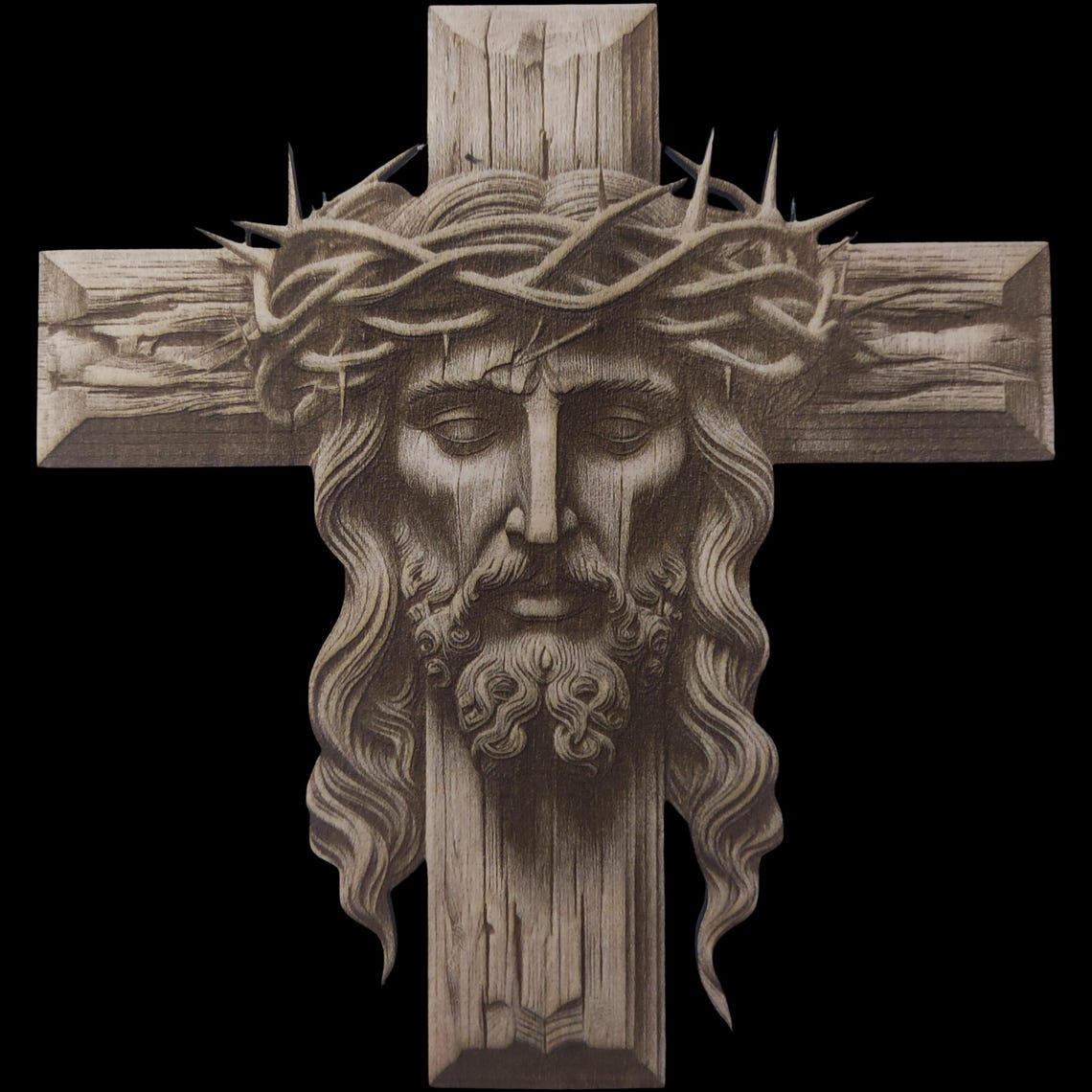 Jesus on Cross 3D Illusion Laser Engraving File (digital Download) - Etsy