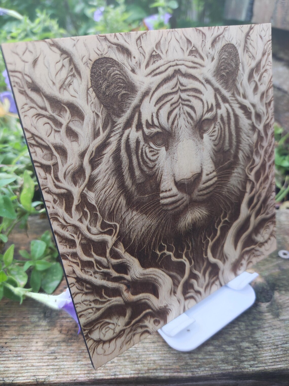 Tiger 3D Illusion Laser Engraving File: Wildlife Art (lightburn ...