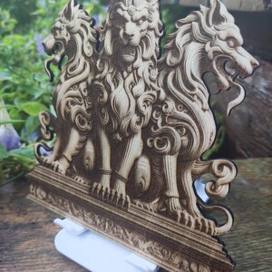 Cerberus 3D Illusion Laser Engraving File | Three Headed Dog Laser Cut ...