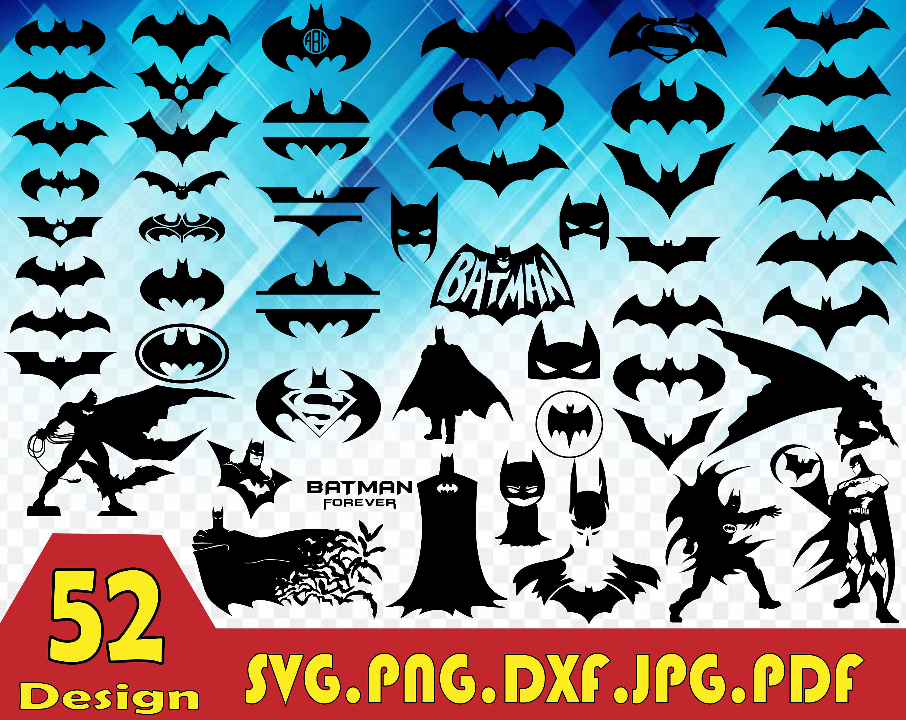 Batman SVG bundle Batman svg png dxf Batman Cut File | Etsy