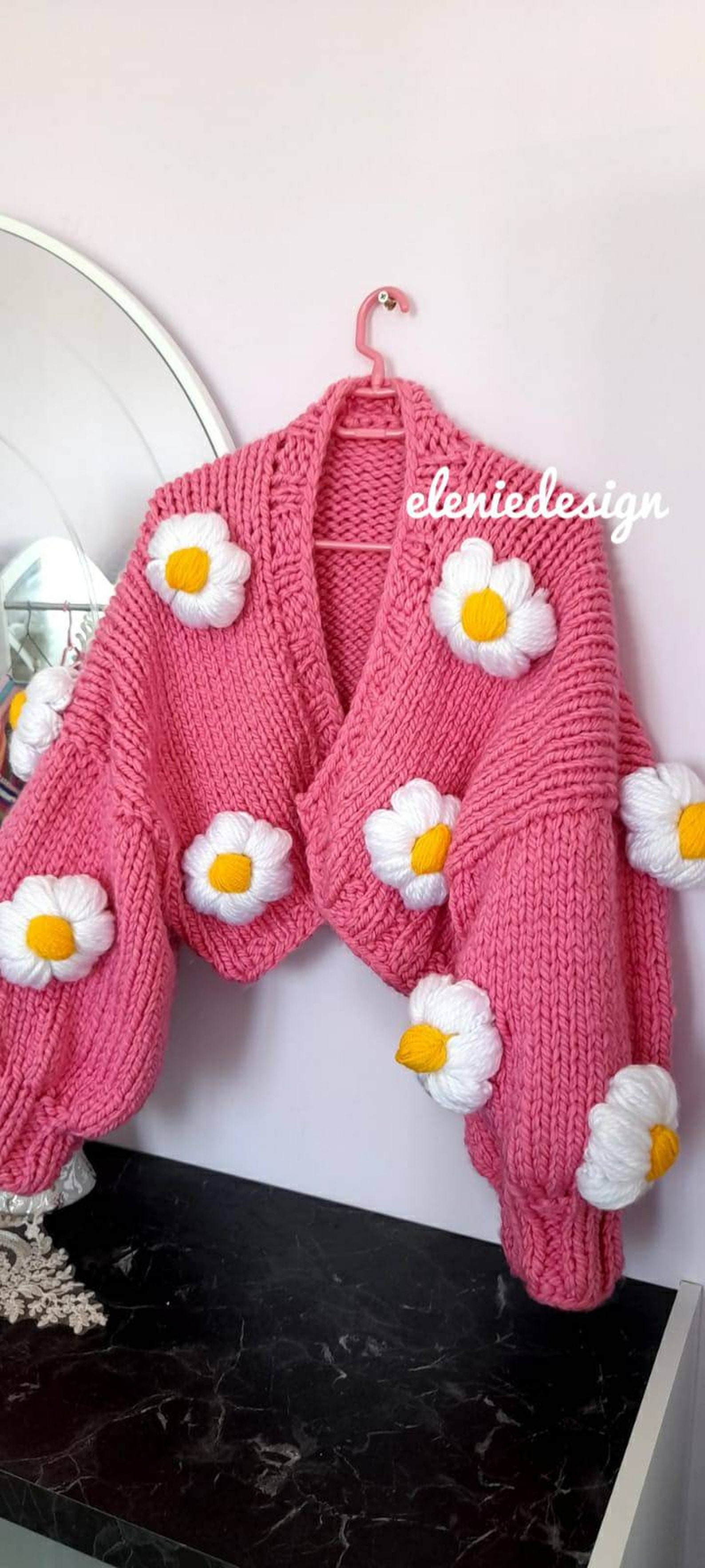 Handmade Daisy Cardigan for Women Cardigan for Woman Cropped | Etsy