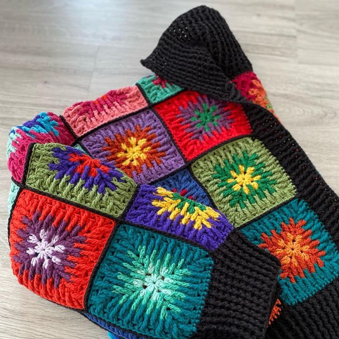 Crochet Granny Square Jacket for Women Crochet Bomber Jacket - Etsy