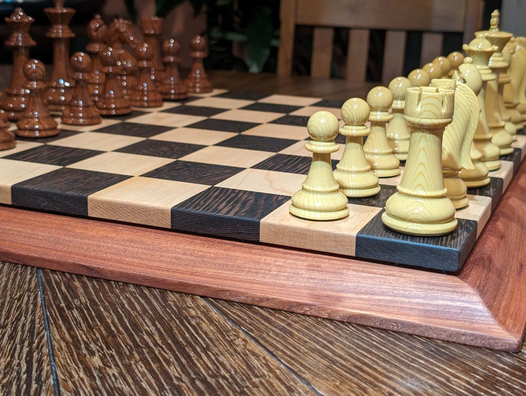 Maple & Wenge Chessboard: Cabreuva Border, 2.25" Grid - Etsy