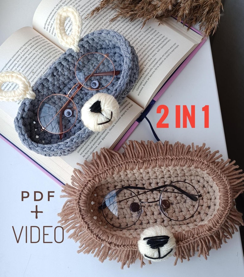 Crochet Pattern, Glasses Holder, Eyeglass Holder, Eyeglass Case, PDF Step-by-step Tutorial VIDEO ...