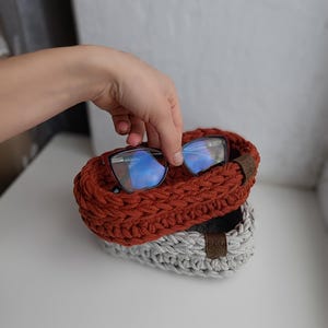 Crochet Pattern, Eyeglass Holder, Crochet Basket, PDF + Step-by-step ...