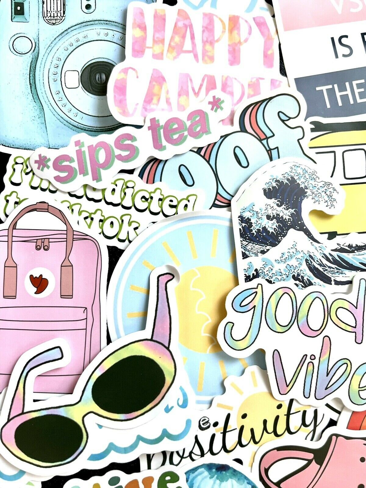 50pcs Stickers VSCO Multi-color Goodvibes Decorate for Kid - Etsy