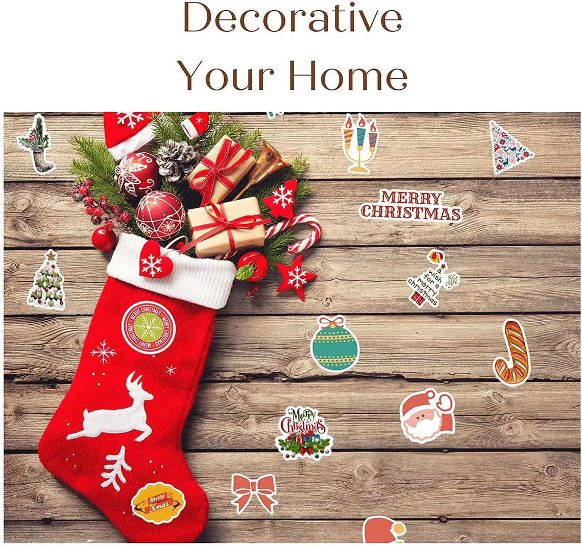 100pcs Christmas Holiday Stickers Santa Claus Stickers Pack - Etsy