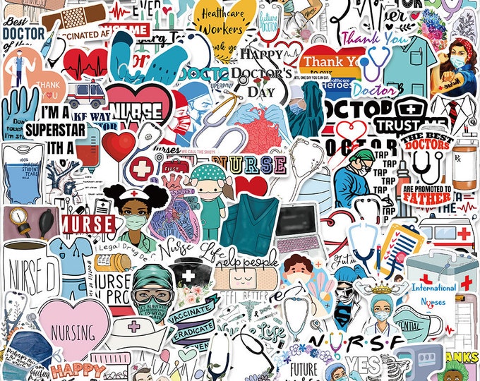 50pcs Nurse Angell, Nursing Pharmacy Stickers Art Decorative Gifts ...