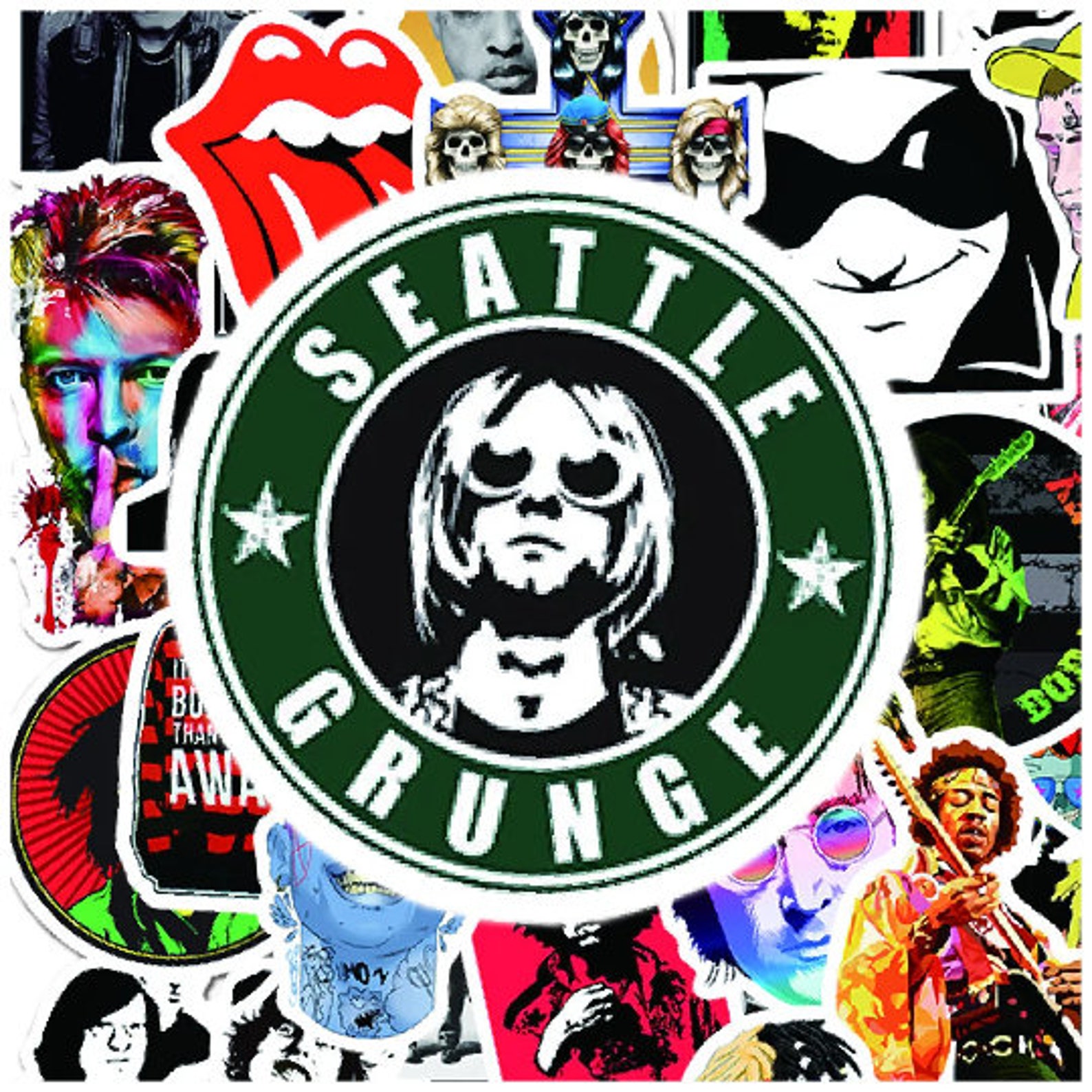 50pcs Rock Band Music Stickers Laptop Decals Home Decor Wall - Etsy