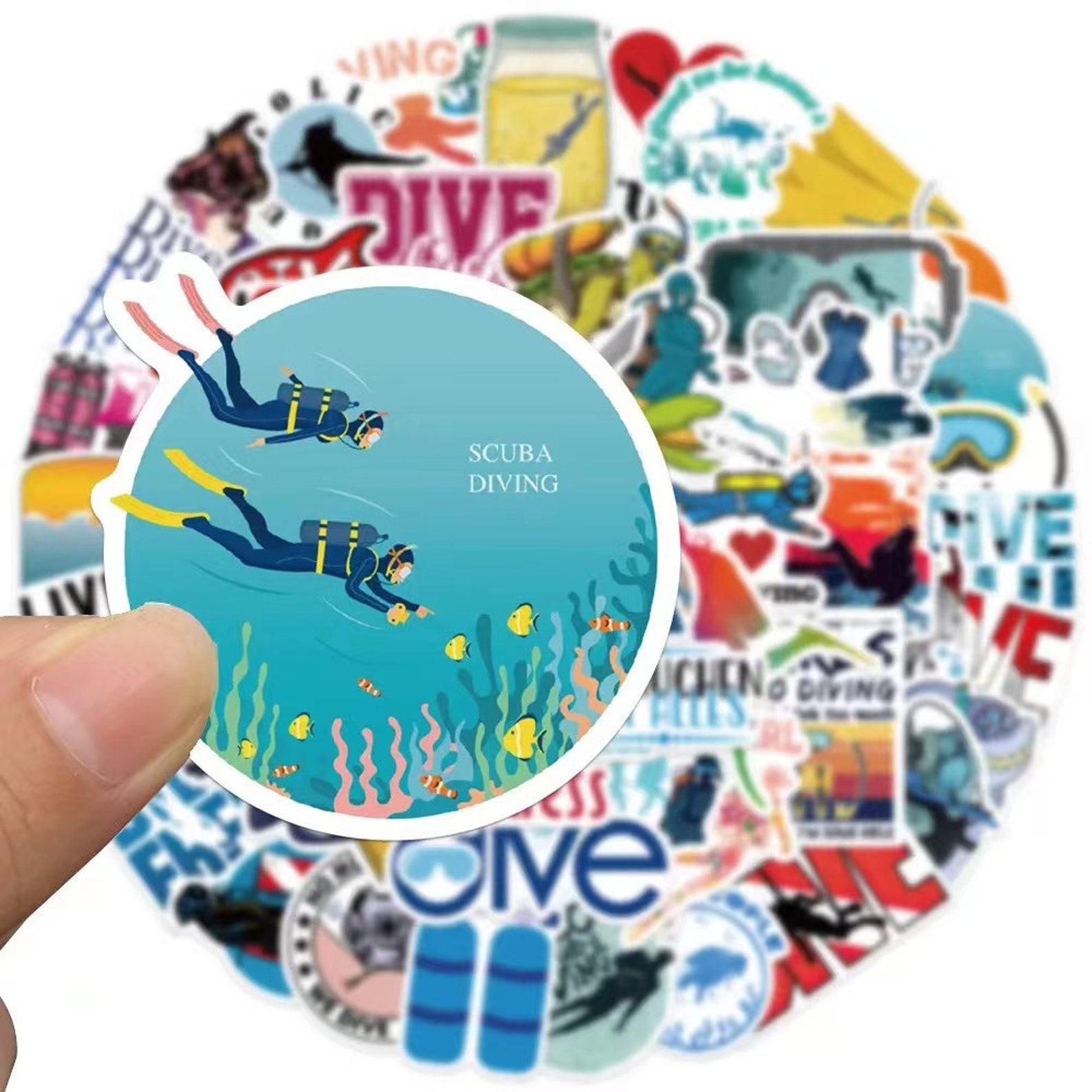 50pcs Cute Ocean Life Diving Adventure Outdoor Stickers Decals | Etsy