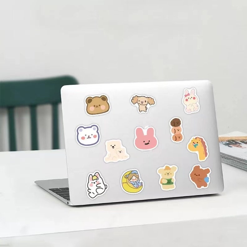 100pcs Cute Cartoons Bear Sticker VSCO Decorative Diary Book Station ...