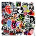 50pcs Rock Band Music Stickers Laptop Decals Home Decor Wall Art Guitar ...