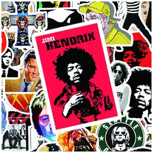50pcs Rock Band Music Stickers Laptop Decals Home Decor Wall Art Guitar ...