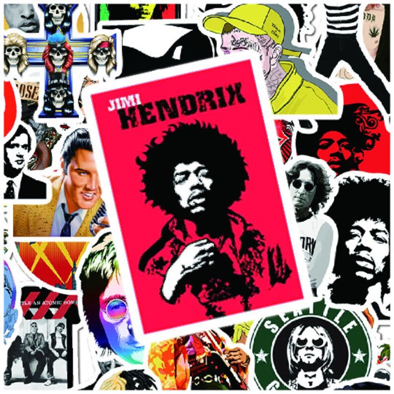 50pcs Rock Band Music Stickers Laptop Decals Home Decor Wall - Etsy