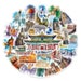 50pcs Worldwide, Famous Places Stickers Decoration Travel Notebook ...