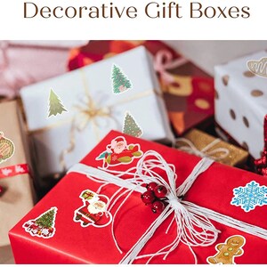 100pcs Christmas Holiday Stickers Santa Claus Stickers Pack for Home ...