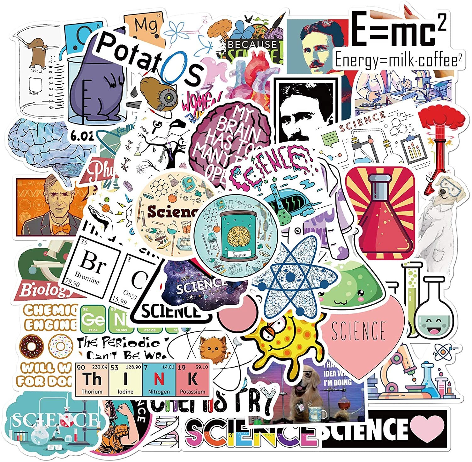 50/100pcs Laboratory Science Chemistry Stickers Physics - Etsy