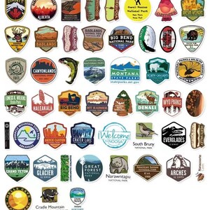 100pcs Adventure Outdoor Nature View National Stickers Decorative ...