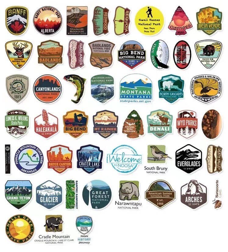 100pcs Adventure Outdoor Nature View National Stickers - Etsy